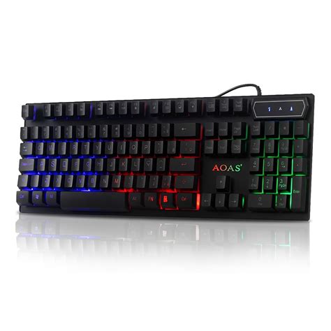 Kit Teclado Gamer Mouse Abnt2 Semi Mecânico Luminoso LED Rgb 2400dpi