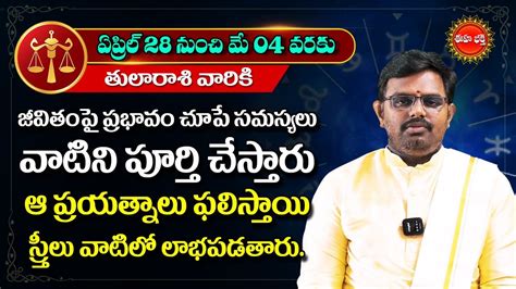 Tula Rasi Vara Phalalu 2024 Weekly Horoscope In Telugu April 28 To
