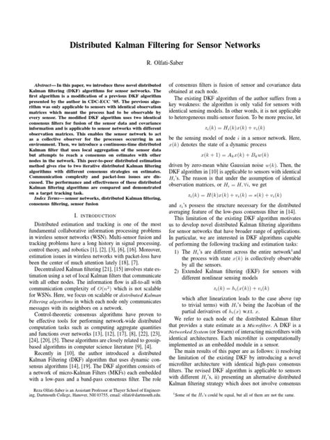 pdf distributed kalman filtering for sensor networks dokumen tips