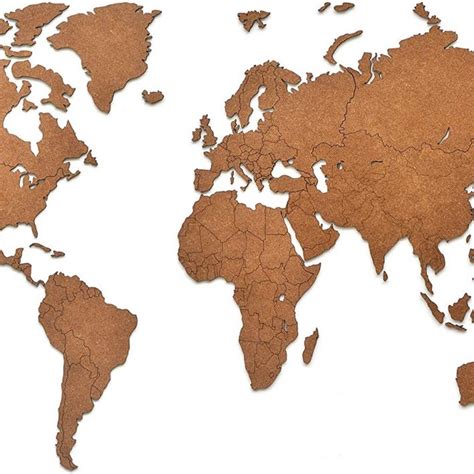 Carte Monde Murale Bois Une Carte du Monde Déco Décoration Murale