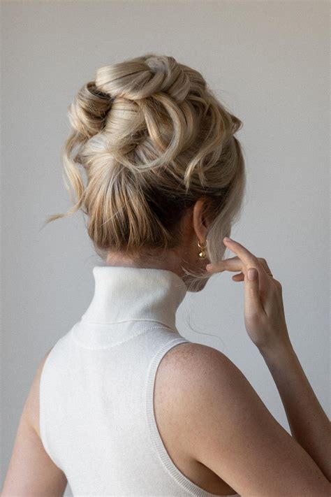 High Bun Updo Hairstyle Perfect For Weddings Proms Alex Gaboury