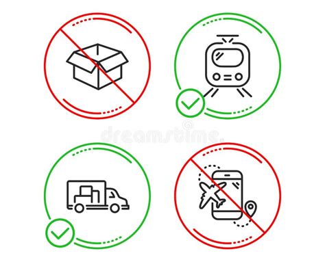 Transporte Del Tren Del Cami N Y Sistema Abierto De Los Iconos De La