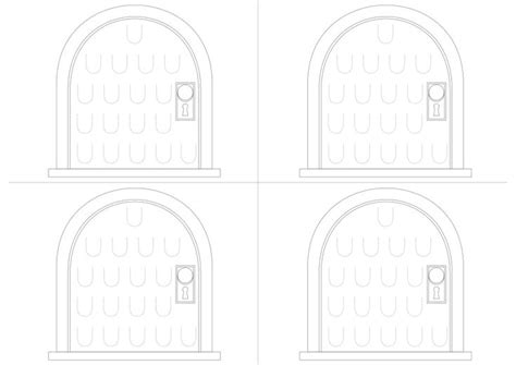 Four Doors With One Open And The Other Closed In Three Different