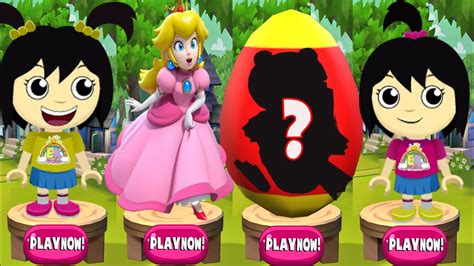 Tag With Ryan Princess Peach Vs Kate Vs Emma Vs Mystery Surprise Egg