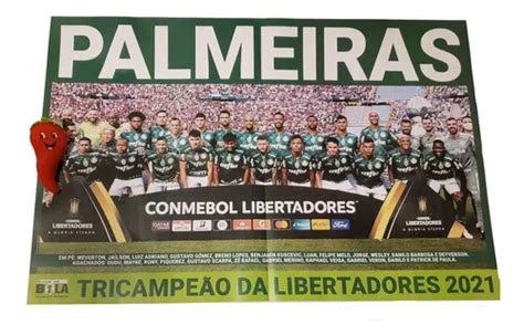 Revista Pôster Palmeiras Campeão Libertadores América 2021 R 20 em São