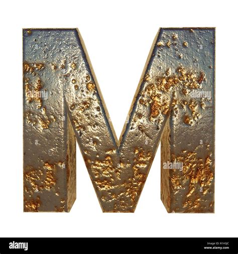 Rusted Metal Letter Font 3D Rendering Stock Photo Alamy