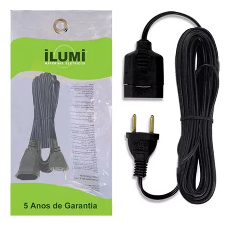 Extensão Cordão Prolongador Paralelo 10a Preto 5m 2p MercadoLivre