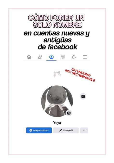 Cómo poner un solo nombre en facebook Ya sea en cuentas antigüas o