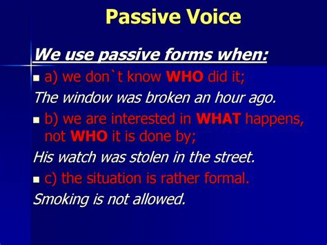 How To Use The Passive Voice With Different Tenses In English Eslbuzz