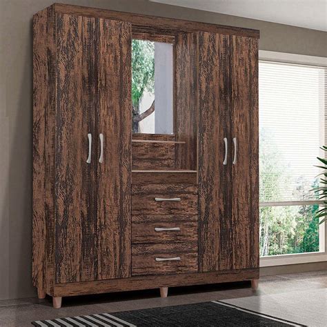 Guarda Roupa Solteiro Conjugado Espelho Lyon Casas Bahia