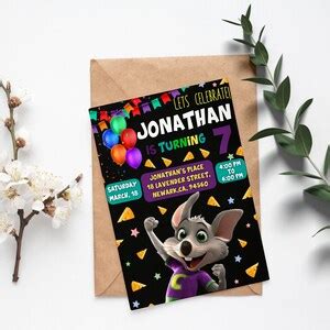 Chuck E Cheese Birthday Invitations Printable Chuck E Cheese Party