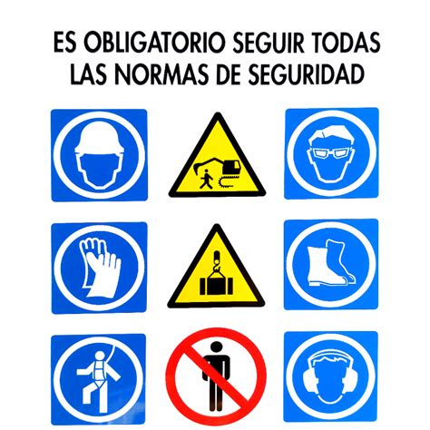 Cartel Normas Seguridad Obra L Vinilo Adhesivo 0509