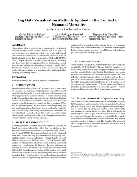 pdf big data visualization methods applied in the context of neonatal mortality