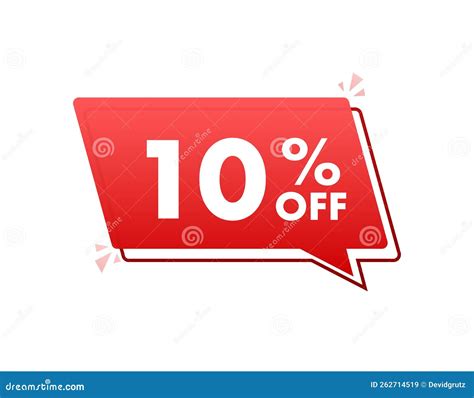 10 Percent OFF Sale Discount Banner With Megaphone Discount Offer