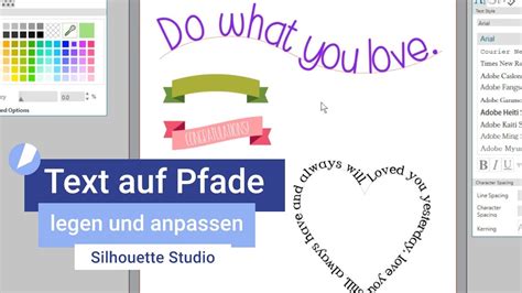 Silhouette Studio I Text Auf Pfad Legen Und Anpassen Youtube