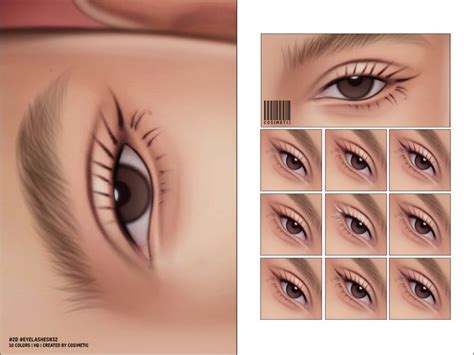 The Sims Resource Maxis Match 2D Eyelashes N32 Unisex Sims 4 Cc