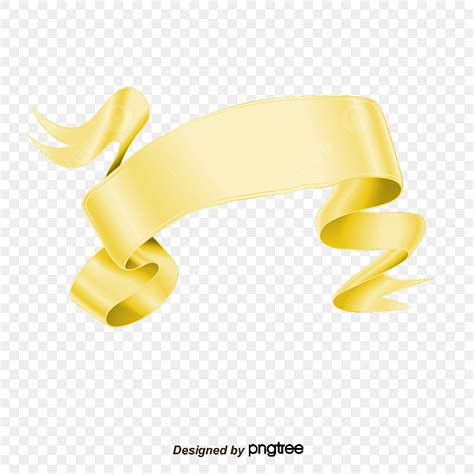 Ribbon Title Box Hd Transparent Yellow Ribbon Title Box Vector Png