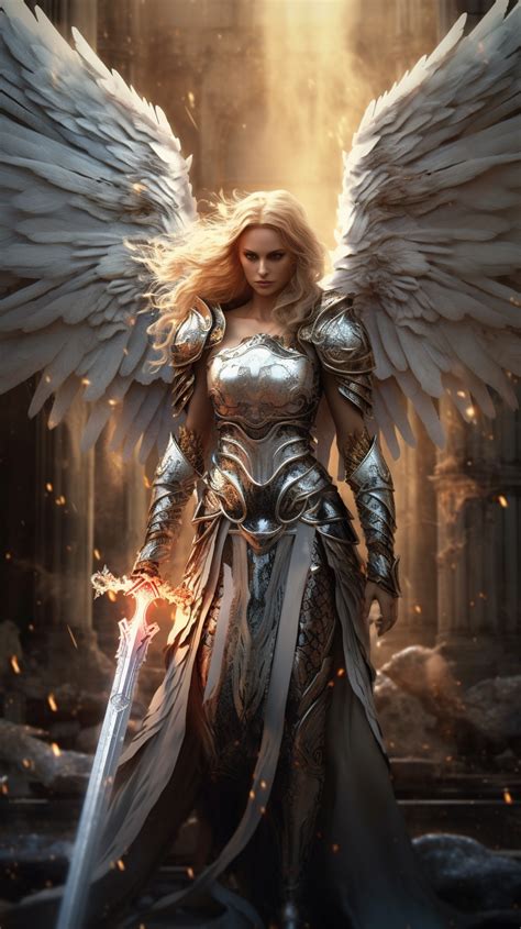 Warrior Angel Created With AI By Amanda Church Fantasy Art Women