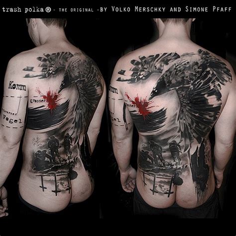 Trash Polka Full Back Tattoo Best Tattoo Ideas Gallery