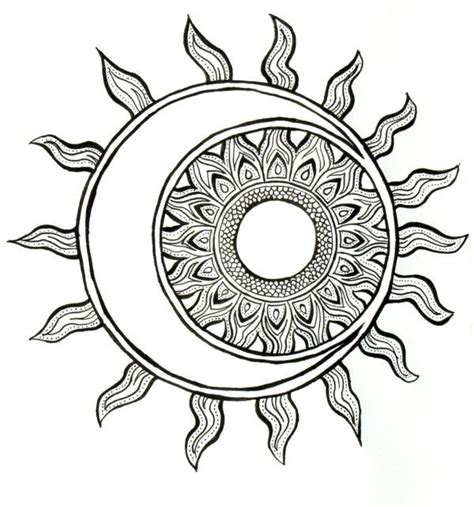 Dibujos De Sol Y Luna Para Colorear In 2022 Moon Coloring Pages