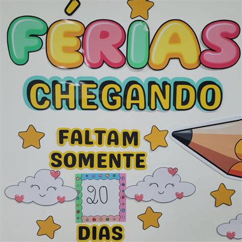 PAINEL CONTAGEM REGRESSIVA FÉRIAS Atividades Educativas Tio Edy