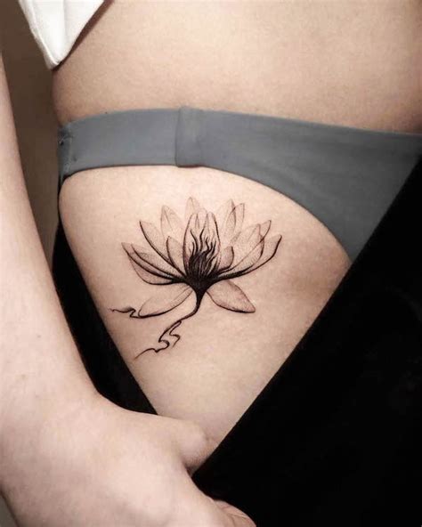 Update 73 Lotus Flower Thigh Tattoos Best In Cdgdbentre