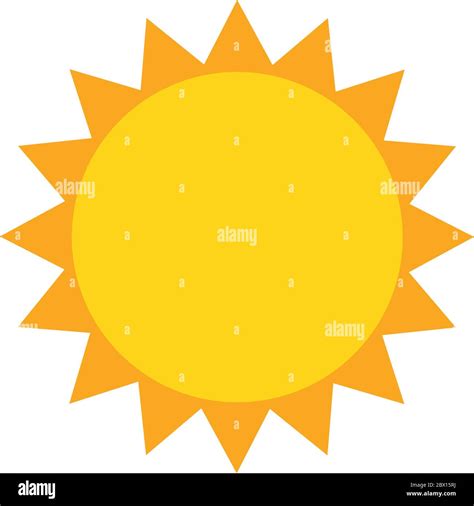 Dibujo De Icono De Vector De Dibujos Animados De Sol Aislado Sobre