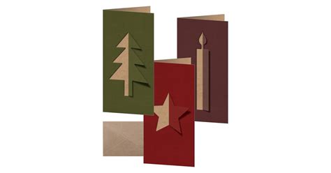 Sigel Ds Weihnachts Karten Set Mit Umschlag Cut Out Style