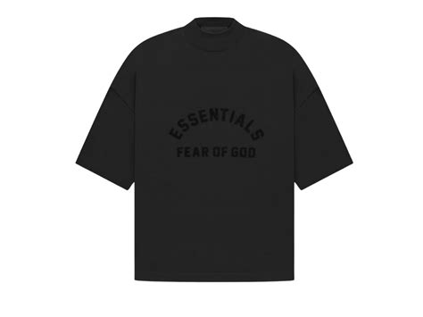 SASOM เสอผา Fear of God Essentials Tee Jet Black SS23 เชคราคาลาสด