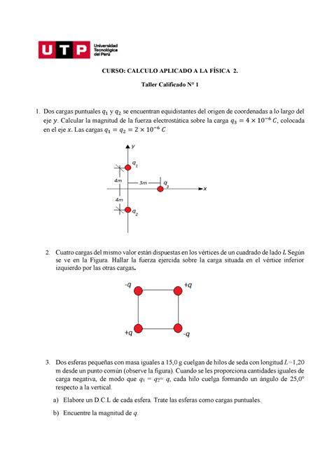 Taller 1 Semana 1 sesión 3 CURSO CALCULO APLICADO A LA FÍSICA 2