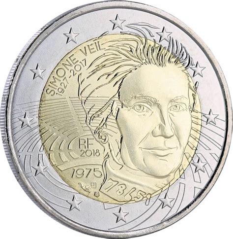 2 Euros Commémo UNC France 2018 Simone Veil
