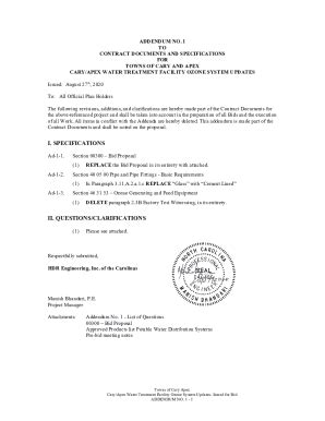 Fillable Online ADDENDUM NO 1 Fax Email Print PdfFiller