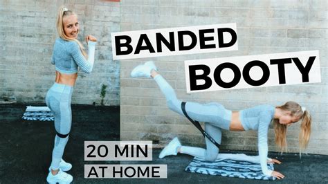 20 MIN BOOTY WORKOUT WITH BAND AT HOME Glute Exercises To Grow