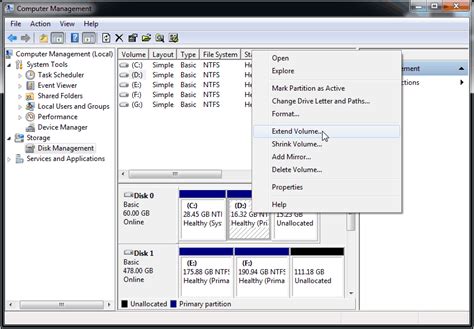 how to easily add unallocated space to d drive in windows 10 8 7