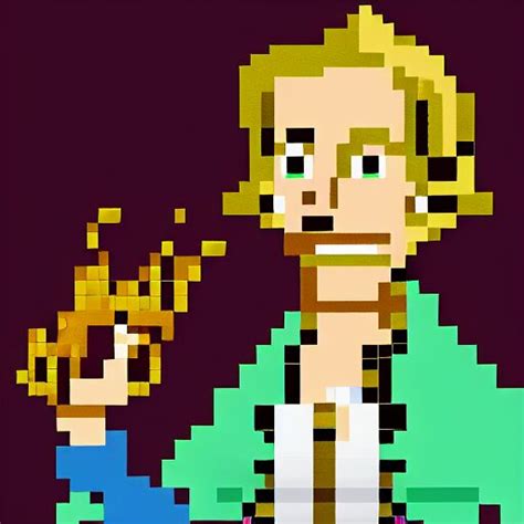 Pixel Art 8 Bit Guybrush Threepwood Trending On Artstation Arthub Ai
