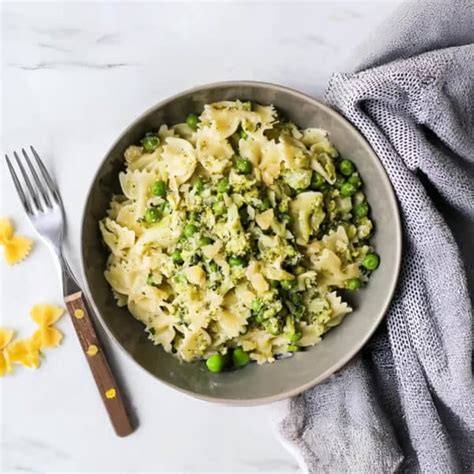 Farfalle à la ricotta petits pois et menthe FamilEat