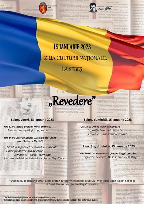 Revedere Ziua Culturii Naționale sărbătorită la Sebeș Revista
