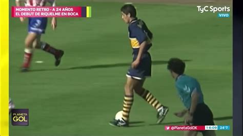 El Debut De Riquelme En Boca Youtube
