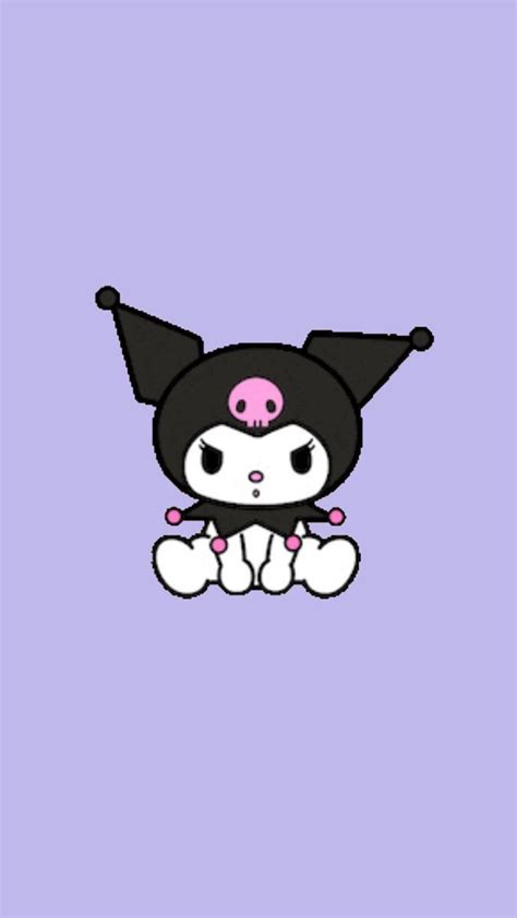 A Cartoon Character Sitting On Top Of A Purple Background