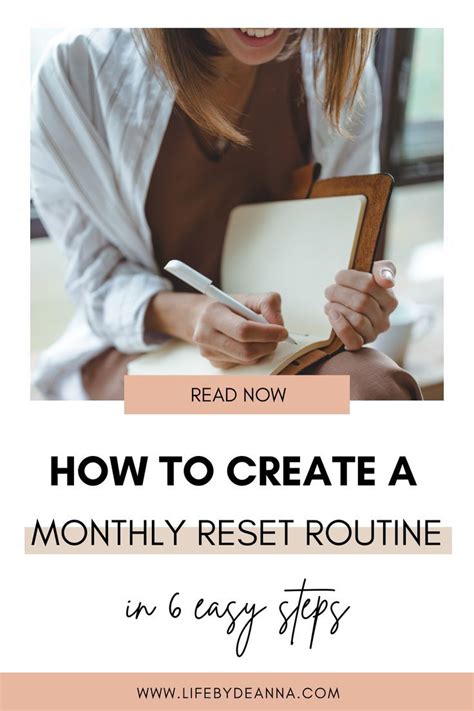 New Month Reset Getting Organized Easy Step Progress Routine