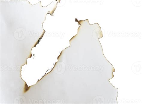 Burnt Paper Frame For Texture Overlay Damaged White Paper With Burnt