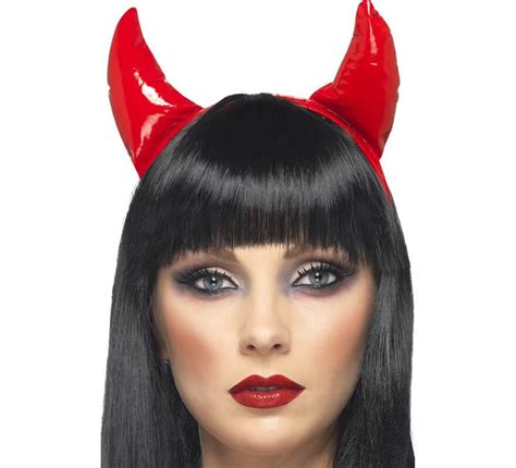 Diadema Con Cuernos De Diablesa O Diabla Roja Perfecto En Fiestas Del