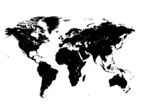 Espacoluzdiamantina 25 Belle Carte Du Monde En Noir Et Blanc