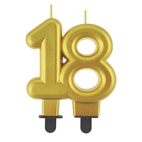 Świeczki Cyferki Na Tort Złote 18 Lat Osiemnastka