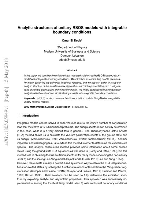 pdf analytic structures of unitary rsos models with integrable boundary conditions
