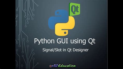 Pyqt Signal Slot In Qt Designer Youtube