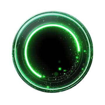 Banner Futurista Círculo Verde PNG dibujos Verde De Moda Futurista