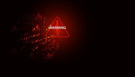 Abstract Red Warning Symbol On World Map Vector Image