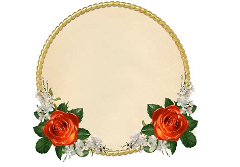 Molduras Arredondadas Flores Png Imagens Png Fundo Transparente