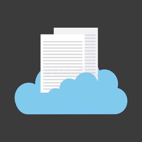 Icono De La Nube Y De Documento Diseño Computacional De La Nube Gráfico